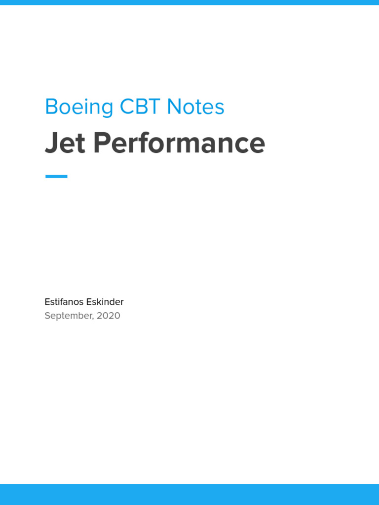 Boeing CBT Takeoff Performance Guide | PDF | Takeoff | Turbine Engine ...
