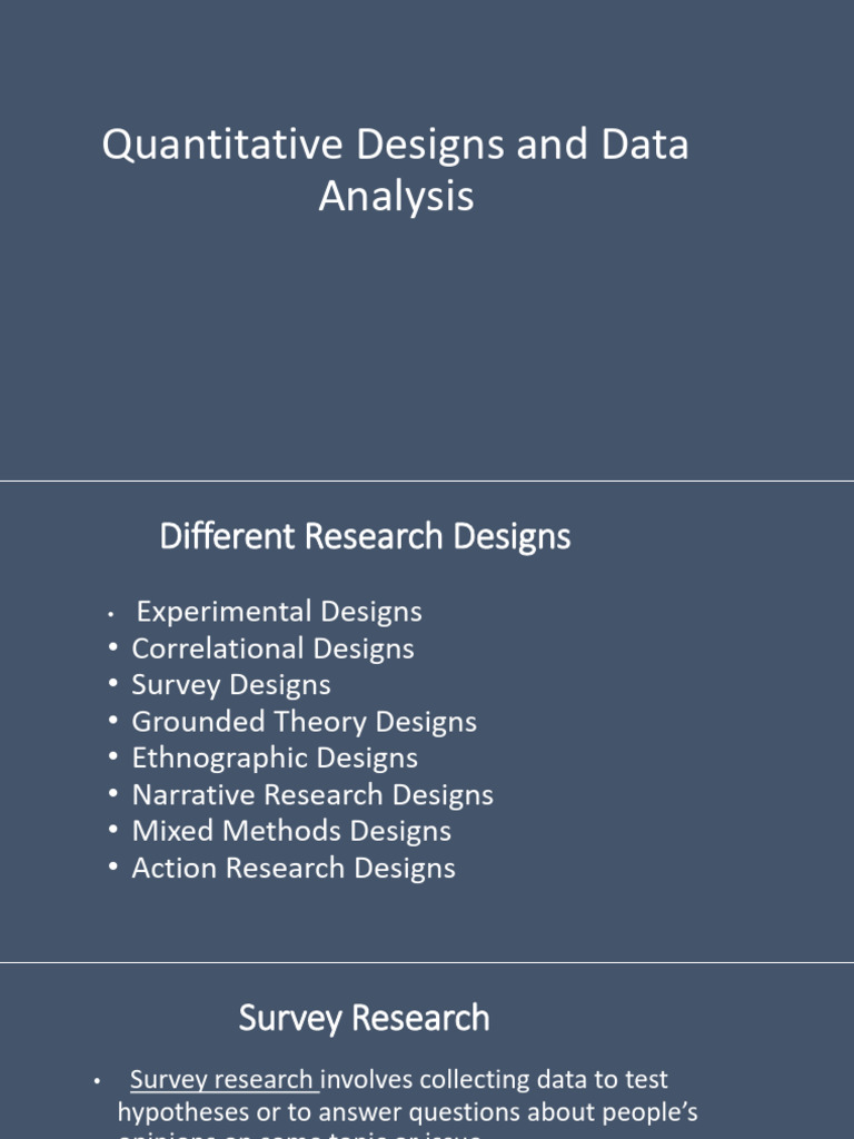 Quantitative Research Designs Overview | PDF | Survey Methodology | P Value