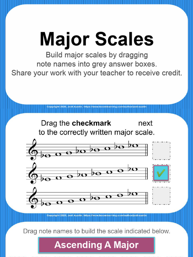 Maj Scales Drag Drop - Answer | PDF