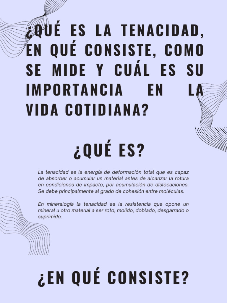 Definición y Medición de Tenacidad | PDF