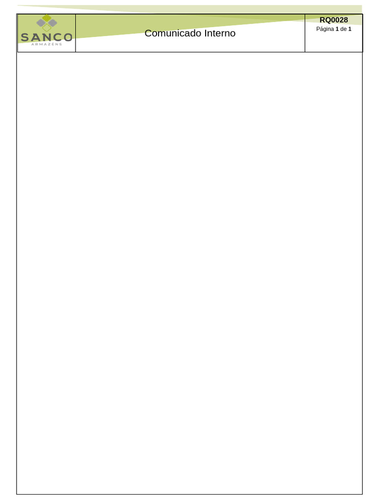 RQ0028 - Comunicado Interno | PDF