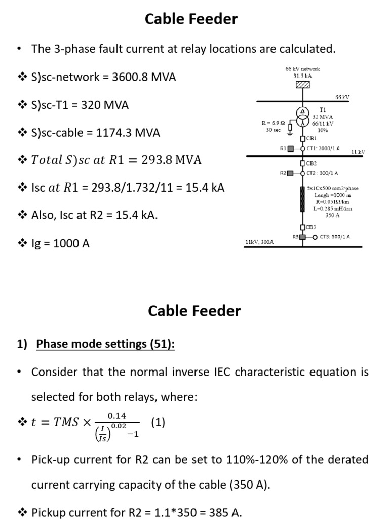 Cable Feeder Relay Settings Analysis | PDF | Electrical Engineering ...
