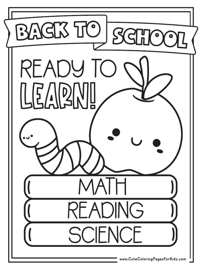 Back To School Coloring Pages 8 | PDF