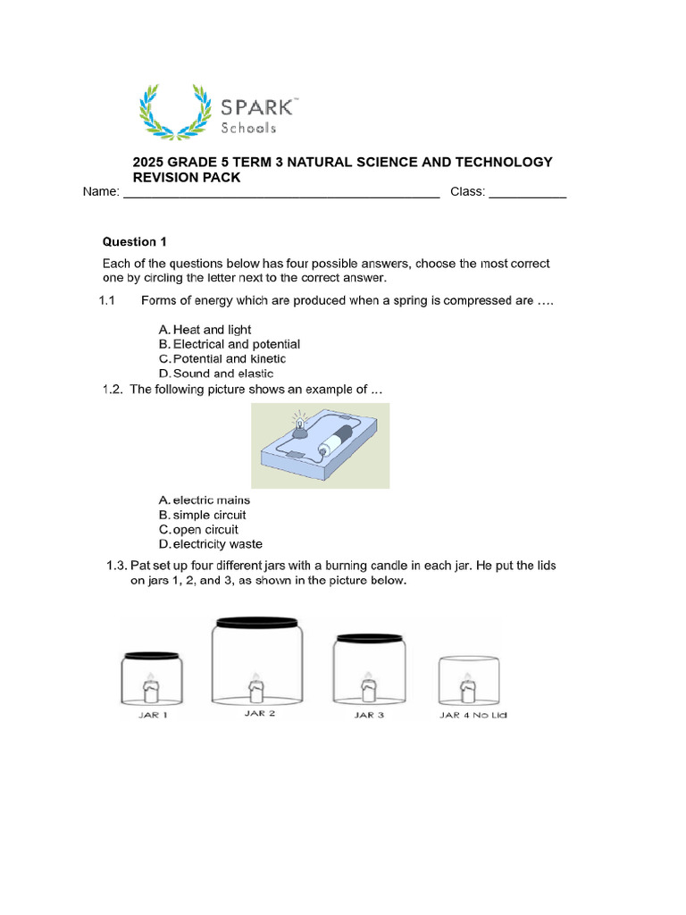2025 Grade 5 Term 3 NST Revision Pack | PDF | Electricity | Electric ...