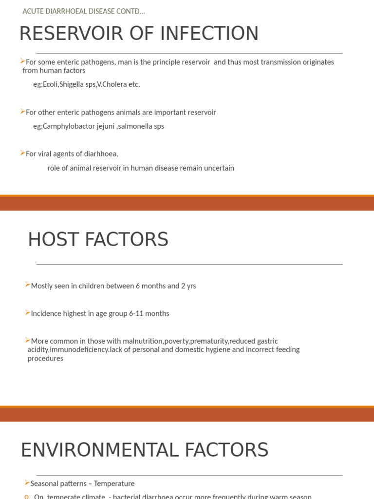 Reservoir of Infection | PDF | Diarrhea | Medical Specialties