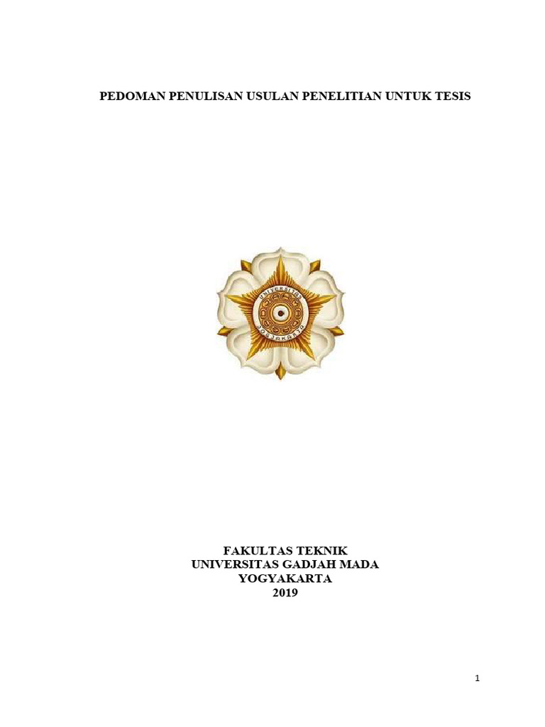 Pedoman Tesis Fakultas Teknik UGM | PDF