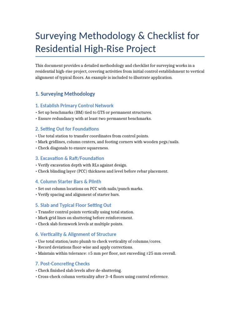 Residential High-Rise Surveying Guide | PDF | Architectural Design ...