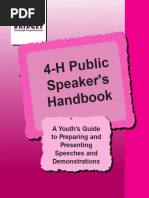 4-H Public Speaking Guide | PDF | Gesture | Hand