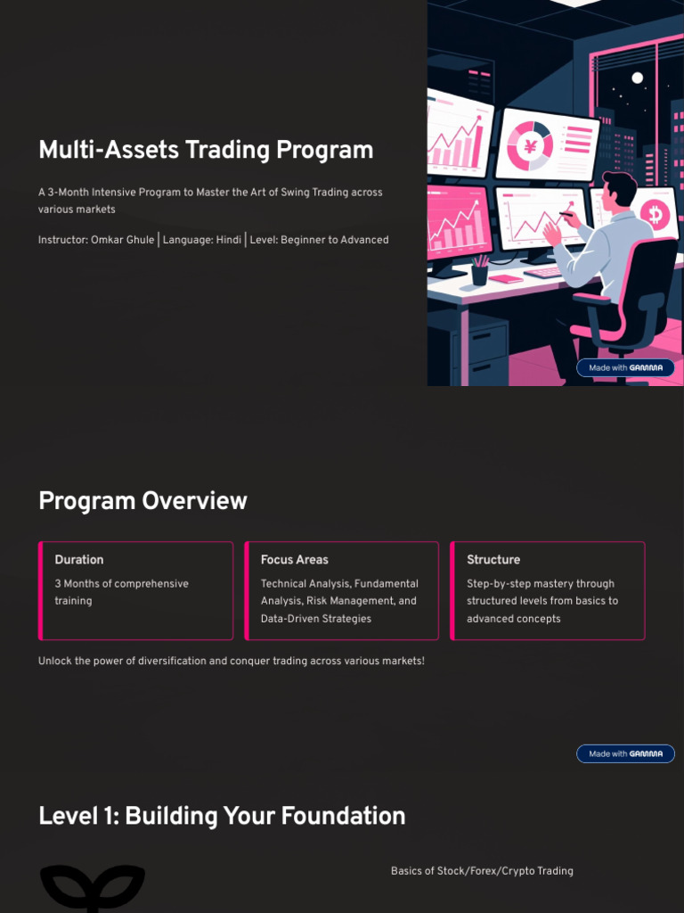 Master Multi-Assets Trading in 3 Months | PDF | Technical Analysis | Risk