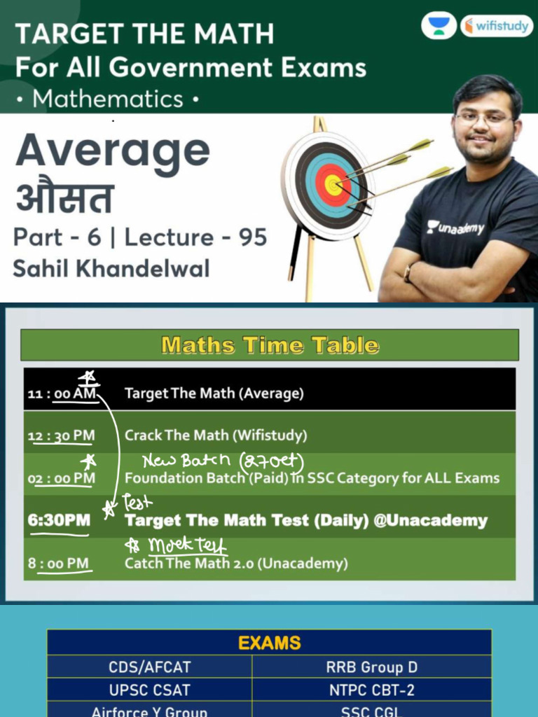 Target The Math Average 25.10.21 Question File S - Compressed | PDF