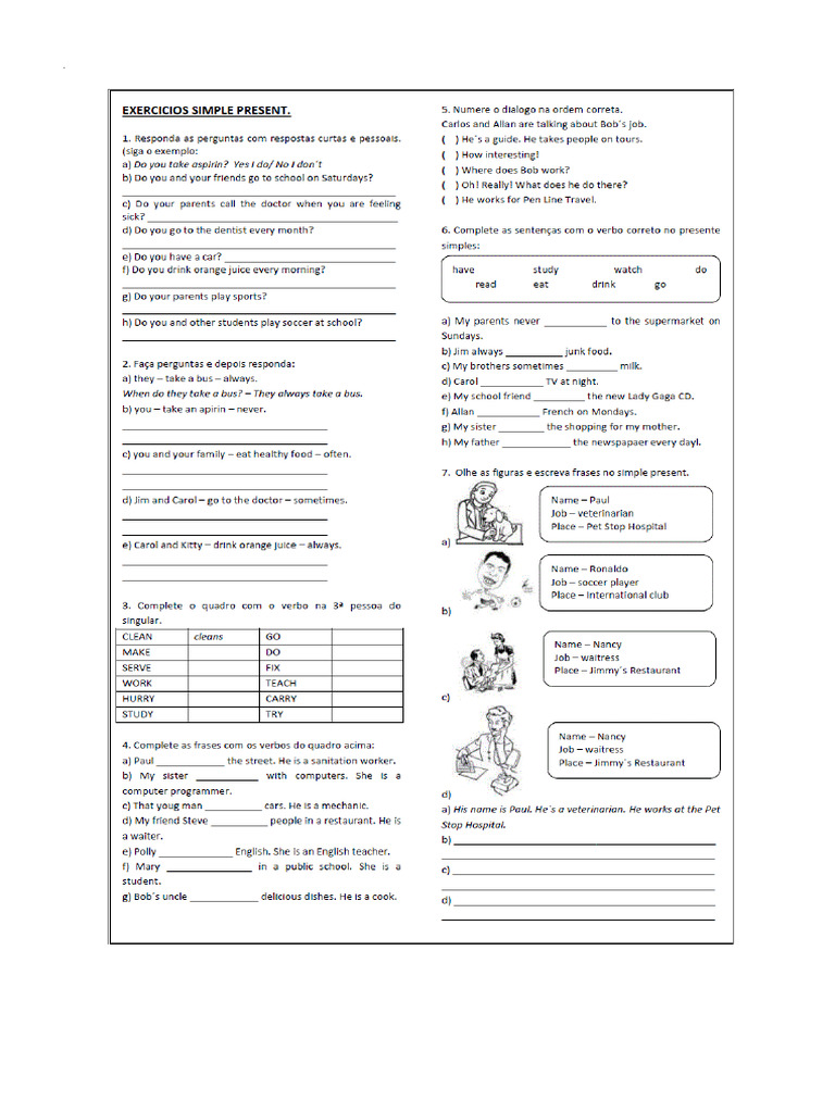Simple Present 2 | PDF