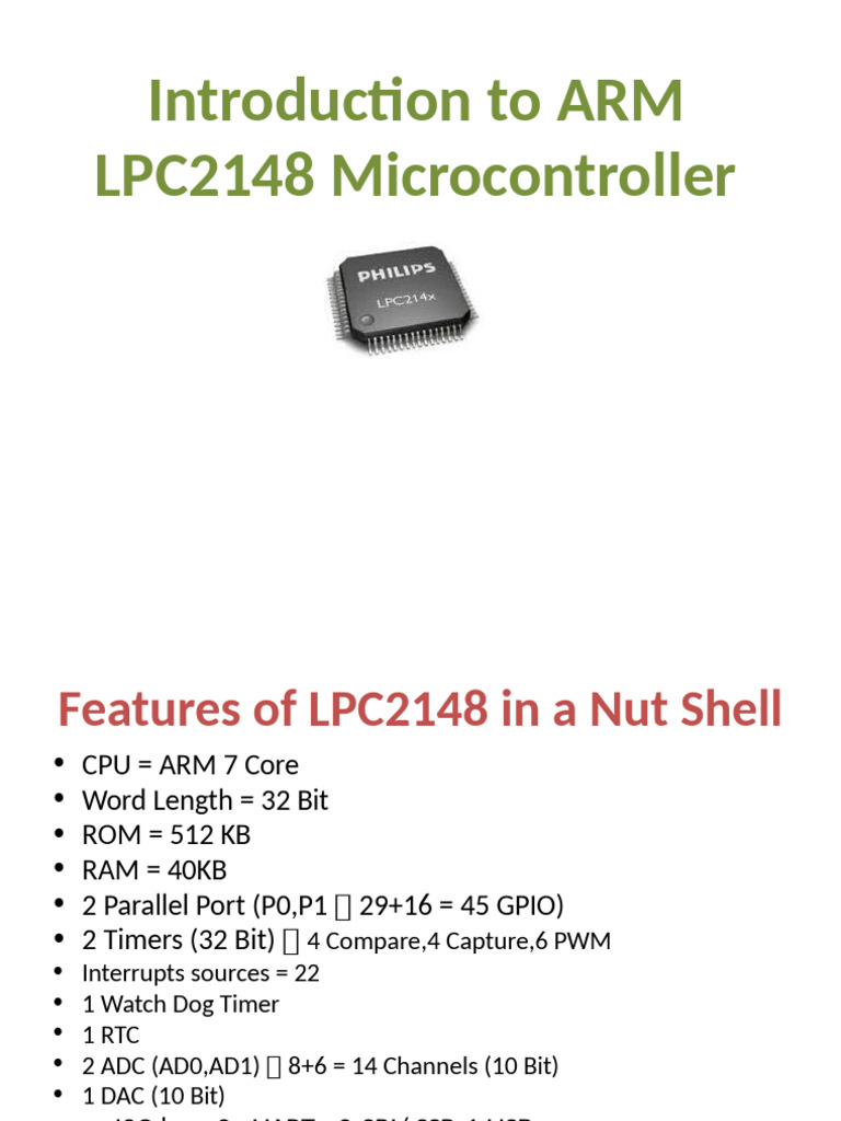 LPC 2148 | PDF | Microcontroller | Central Processing Unit
