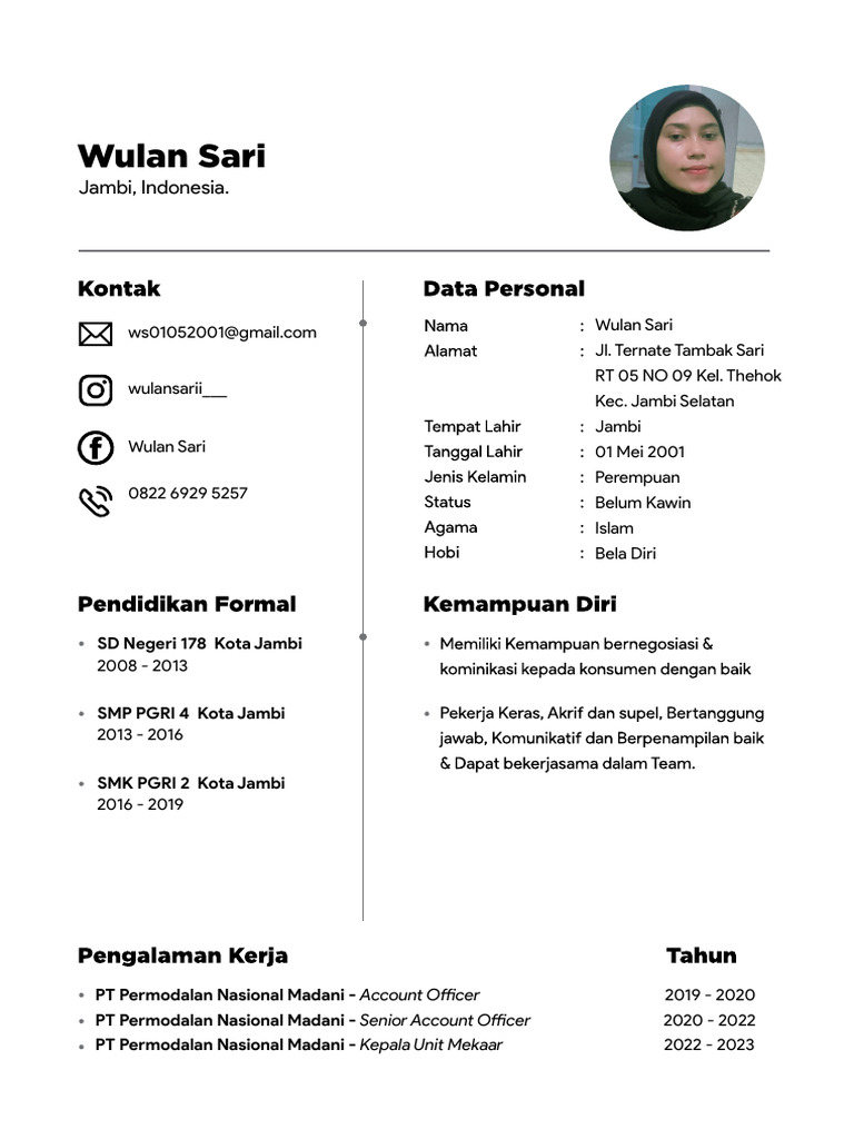 CV Wulan Sari | PDF