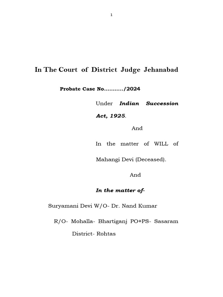 Probate Petition For District Courts | PDF | Probate | Civil Law ...