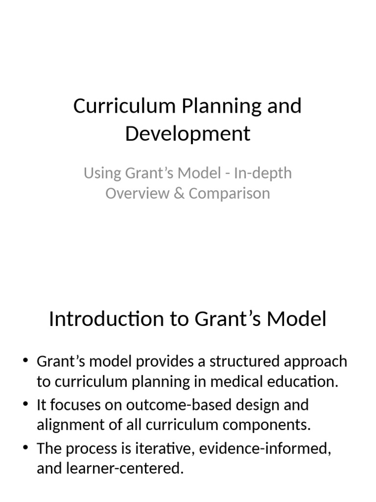 Grants Model Curriculum Complete Presentation | PDF | Educational ...