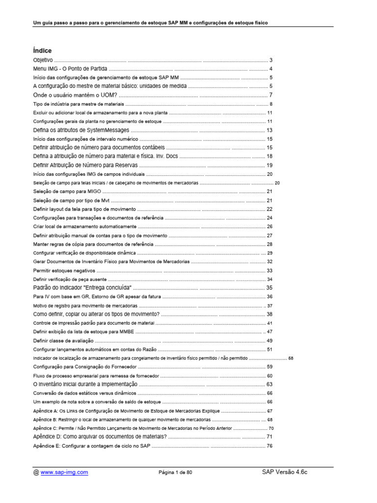 Guia de Configuração de Estoque SAP MM | PDF | Contabilidade ...