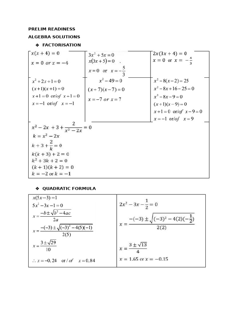 Algebra Readiness: Key Concepts Explained | PDF