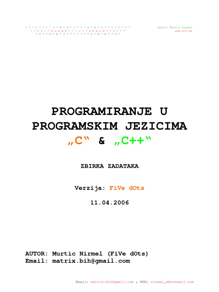 Programiranje C++