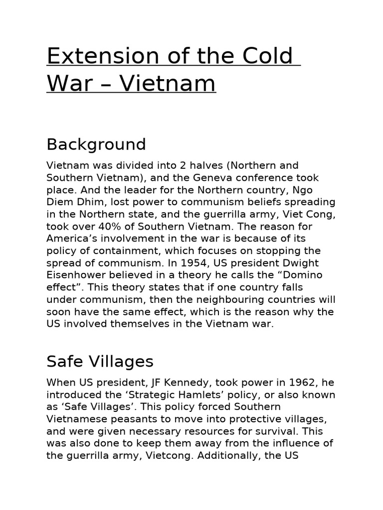 Extension of The Cold War | PDF | Viet Cong | Vietnam War