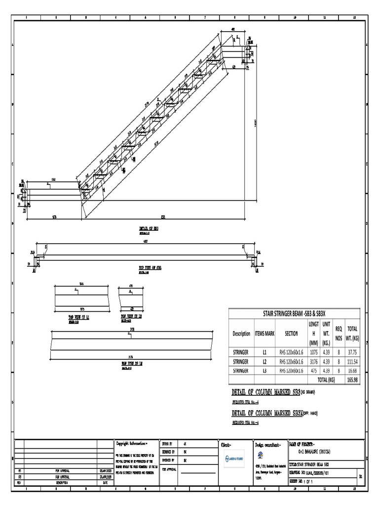 Fab Dwg-r0-Stair Stringer Beam Sb3 | PDF