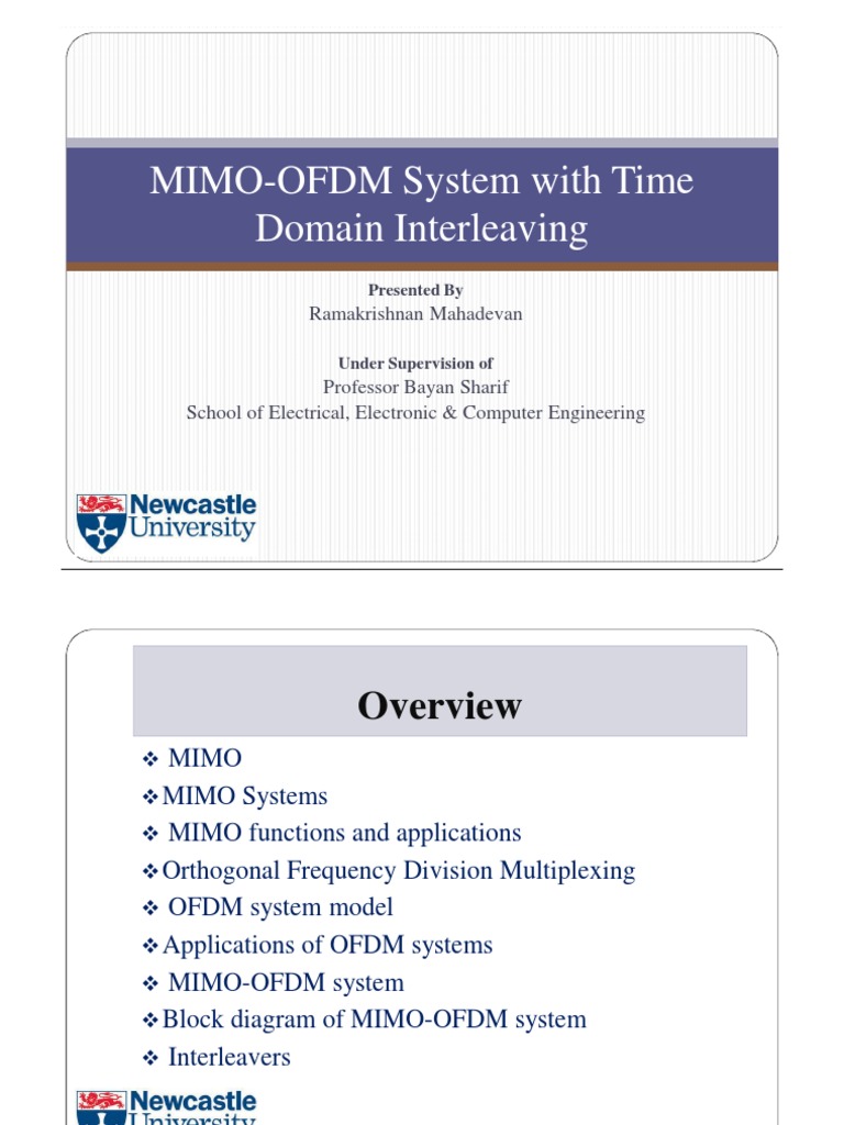 MIMO-OfDM System With Time Domain Interleaving | PDF | Orthogonal Frequency Division ...