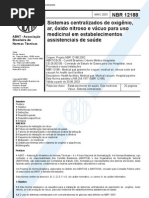 Normas para Gases Medicinais ABNT NBR 12188 | PDF | Gases | Oxigênio