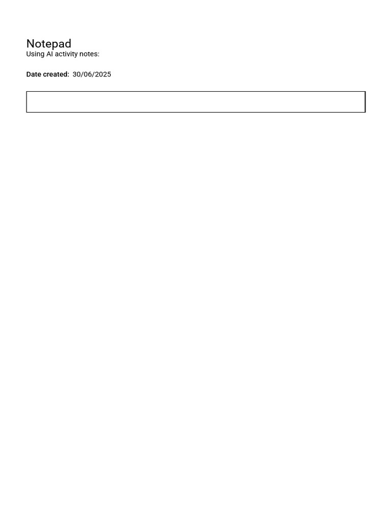 Content Creation - Using AI - Notepad | PDF