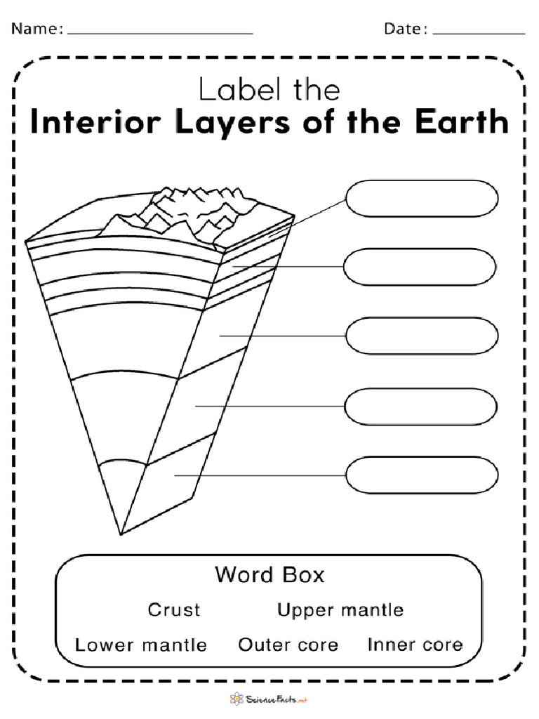 Earths Interior Worksheet | PDF