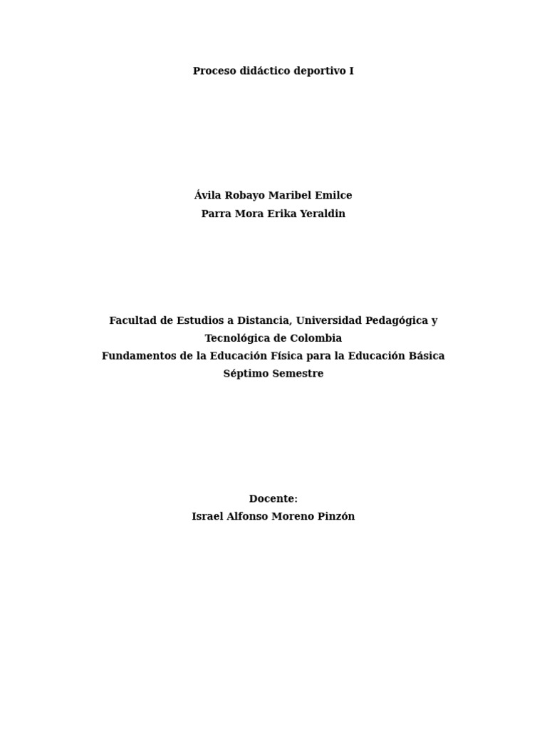 U4 Ed Fisica Avila Parra | PDF | Enseñando | Aprendizaje