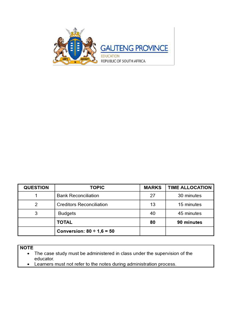 2025 Grade 12 Case Study QP-Final | PDF | Bookkeeping | Debt