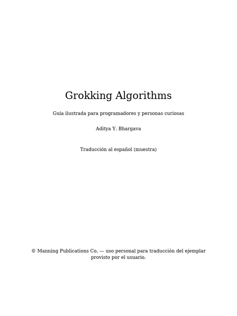 Grokking Algorithms ES Muestra | PDF