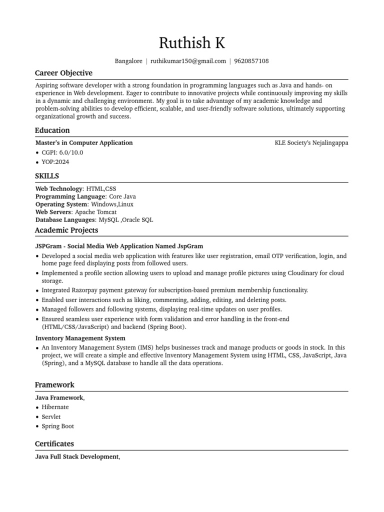 Ruthish K | PDF
