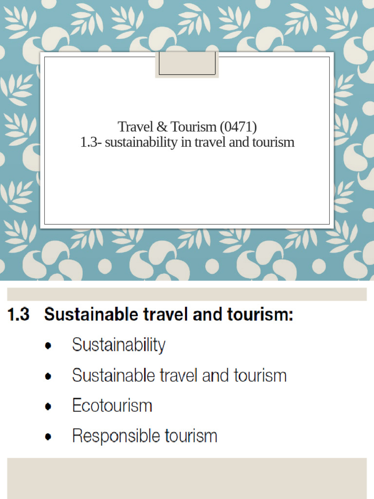 Sustainable Travel & Tourism Insights | PDF | Tourism | Sustainability
