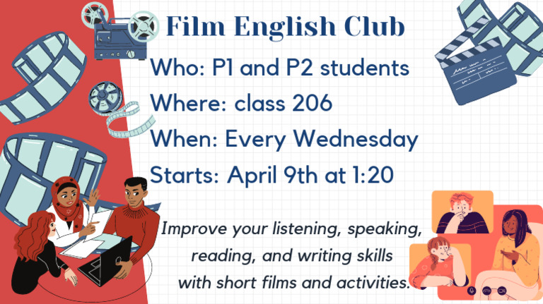 Film English Club for P1 & P2 Students | PDF