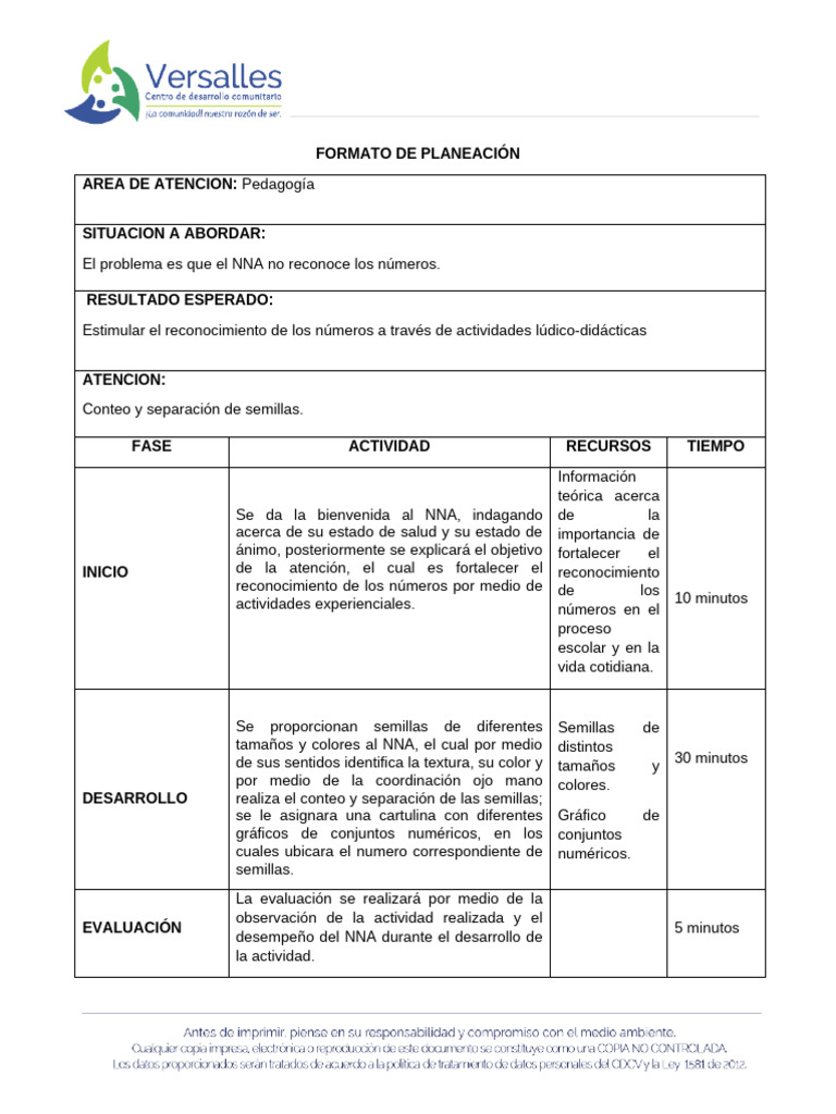 Conteo y Separación de Semillas. | PDF