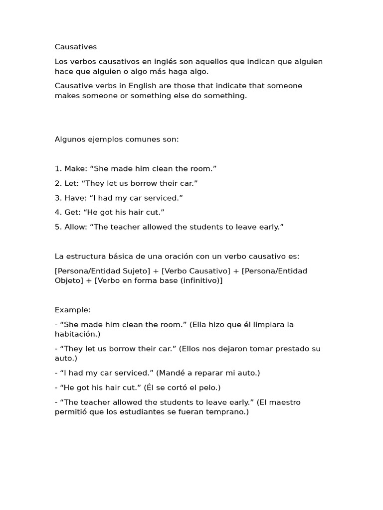 causatives | PDF