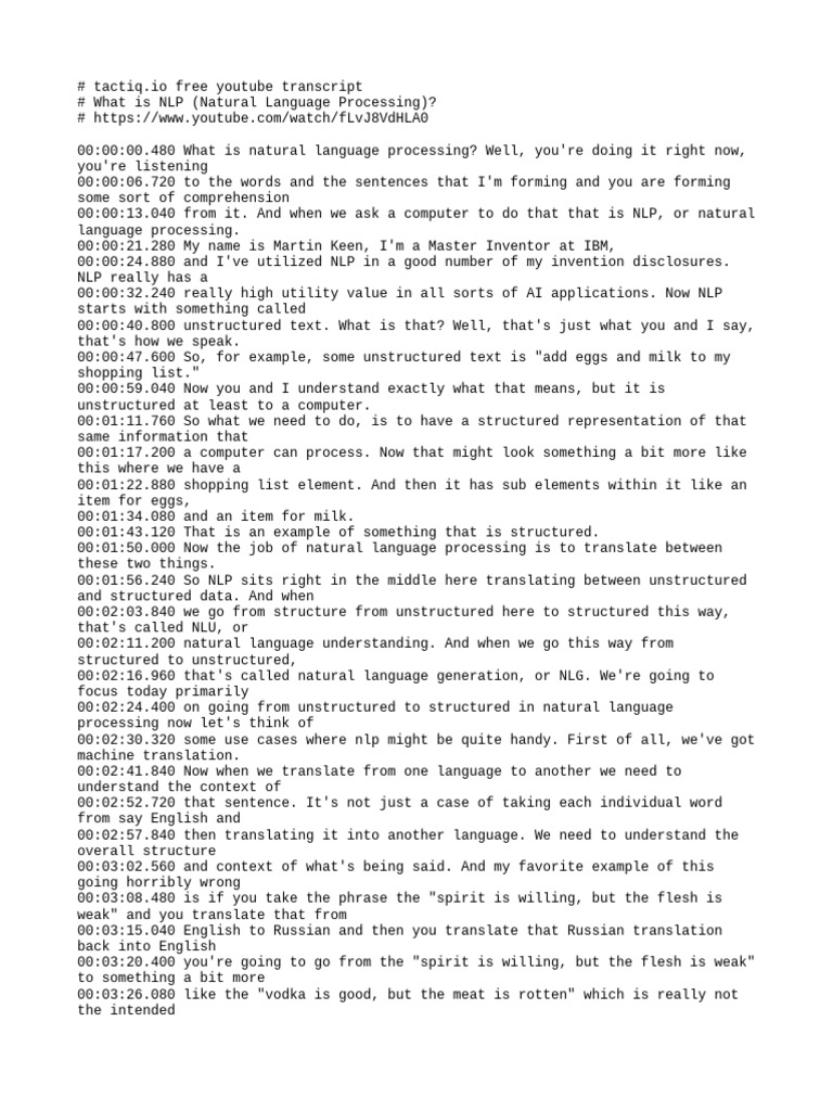 Tactiq Free Transcript FLvJ8VdHLA0 | PDF | Word | Part Of Speech