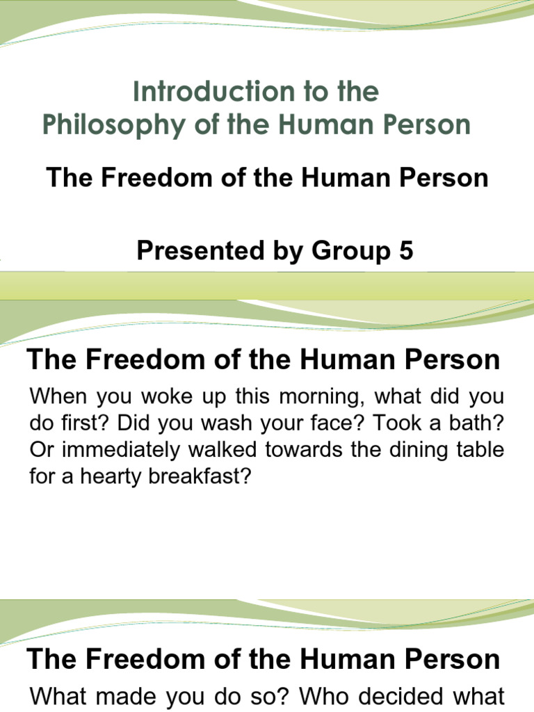 The Freedom of The Human Person | PDF | Freedom Of The Press | United ...