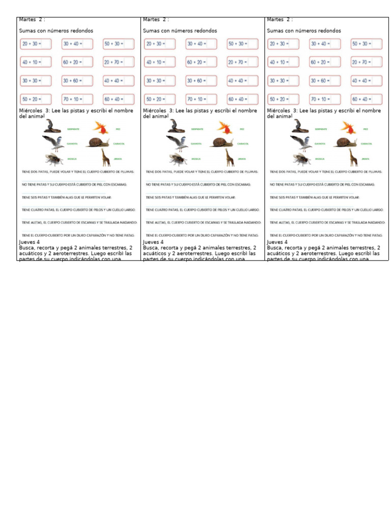 Tarea Semana Del 1 - 5 Septiembre | PDF