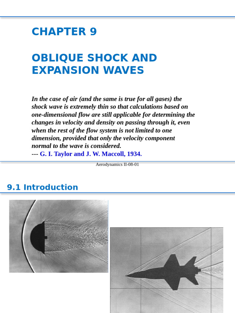 Oblique Shock and Expansion Waves Explained | PDF | Shock Wave | Mach ...