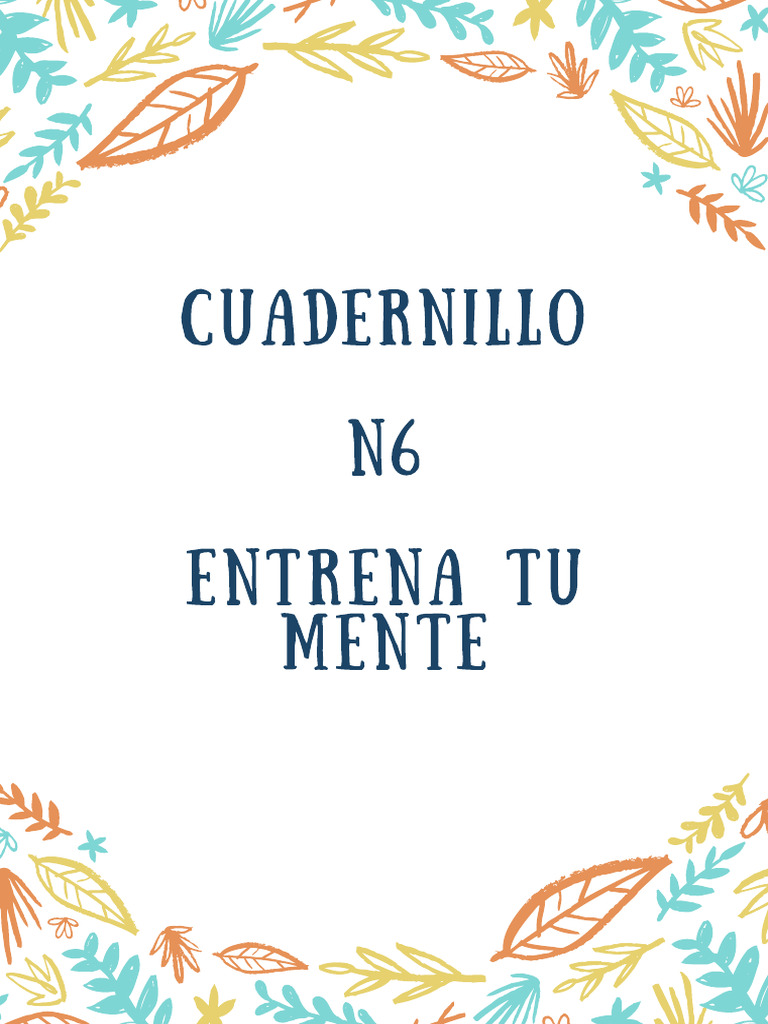 Cuadernillo n6 | PDF