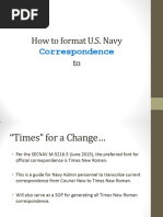 Standard Naval Letter Template USMC | PDF | Text | Writing