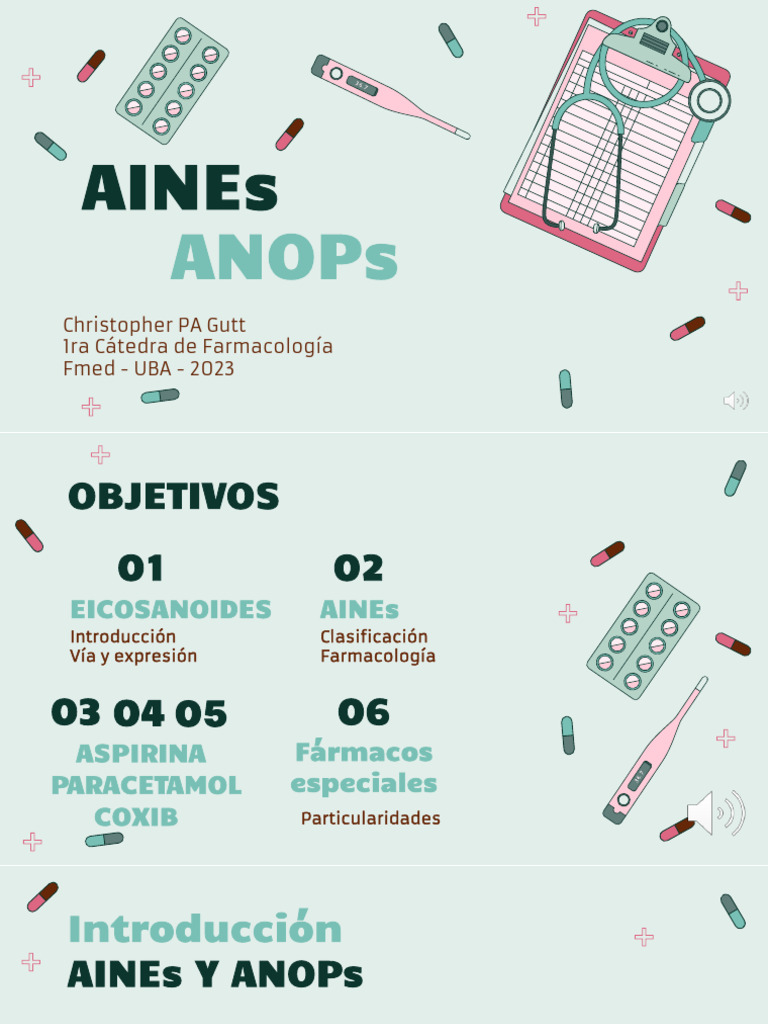 AINEs y ANOPs by Christopher PA Gutt Farmaco 1 - Cat 1 2023 ...