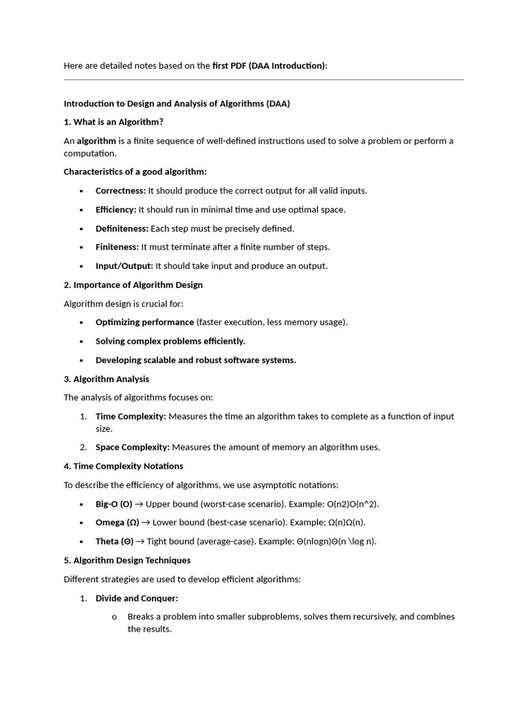 Introduction to Algorithms and Analysis | PDF | Algorithms And Data ...