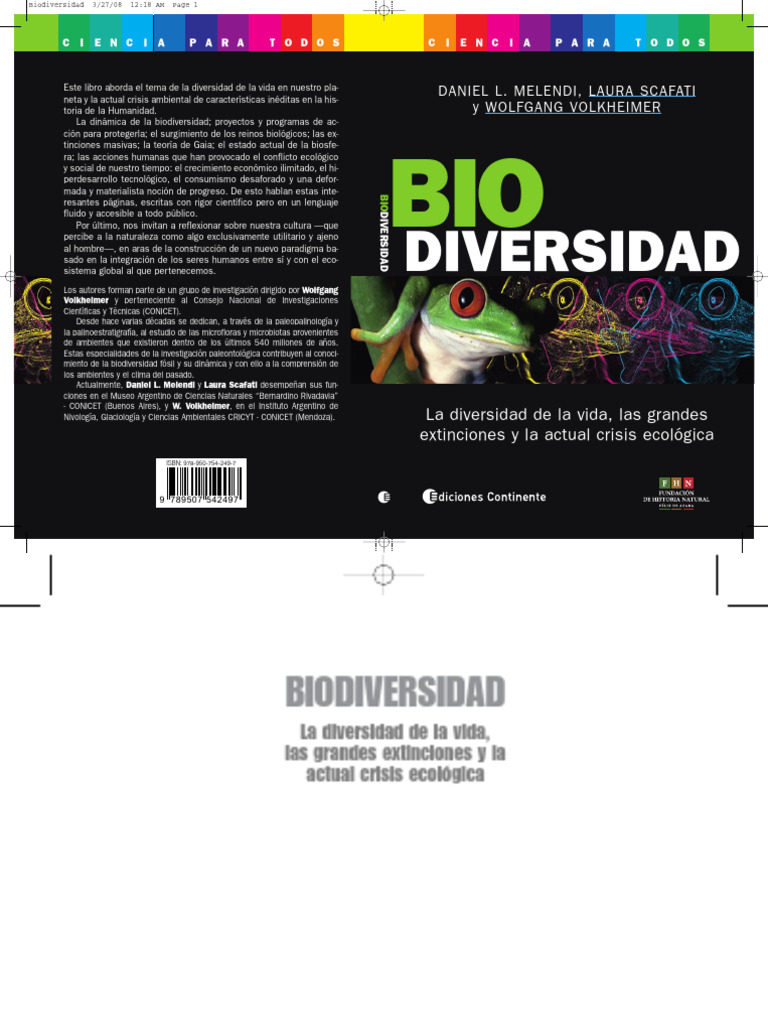 Biodiversidad. La Diversidad de La Vida, Las Grandes Extinciones y La ...