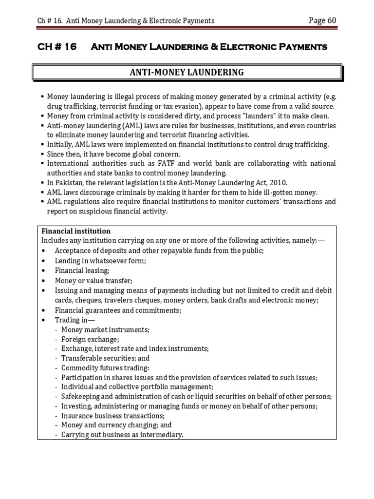 Anti-Money Laundering & Payment Systems | PDF | Money Laundering | Money