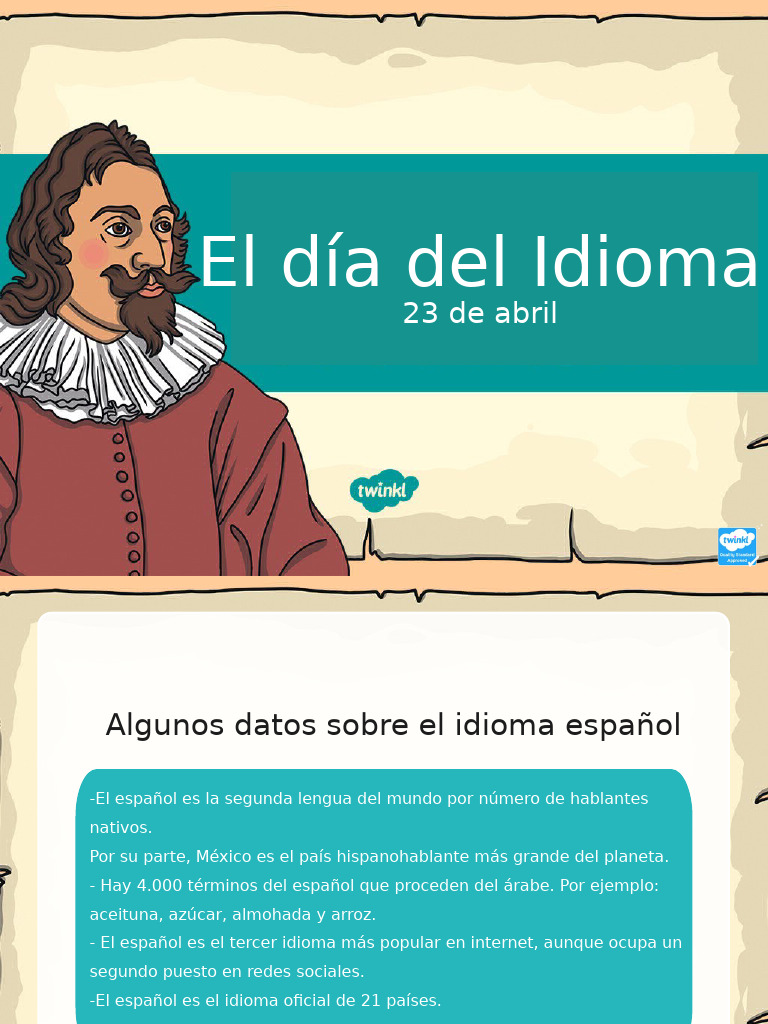 Celebración del Día del Idioma Español | PDF | Miguel De Cervantes ...