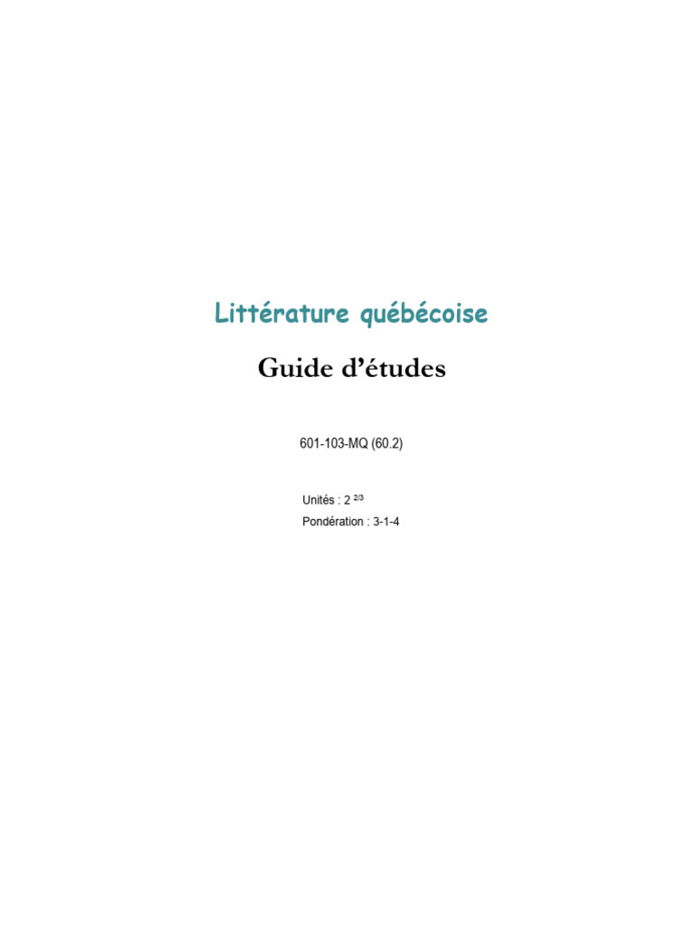 601-103-MQ Guide Etudes | PDF | Plagiat | Apprentissage