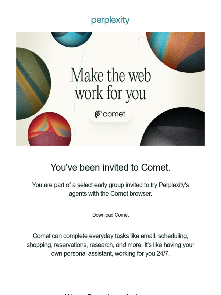 Perplexity's Comet: Your Task Assistant | PDF