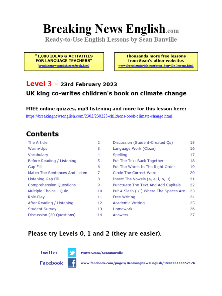 Childrens Book Climate Change | PDF | Reading Comprehension